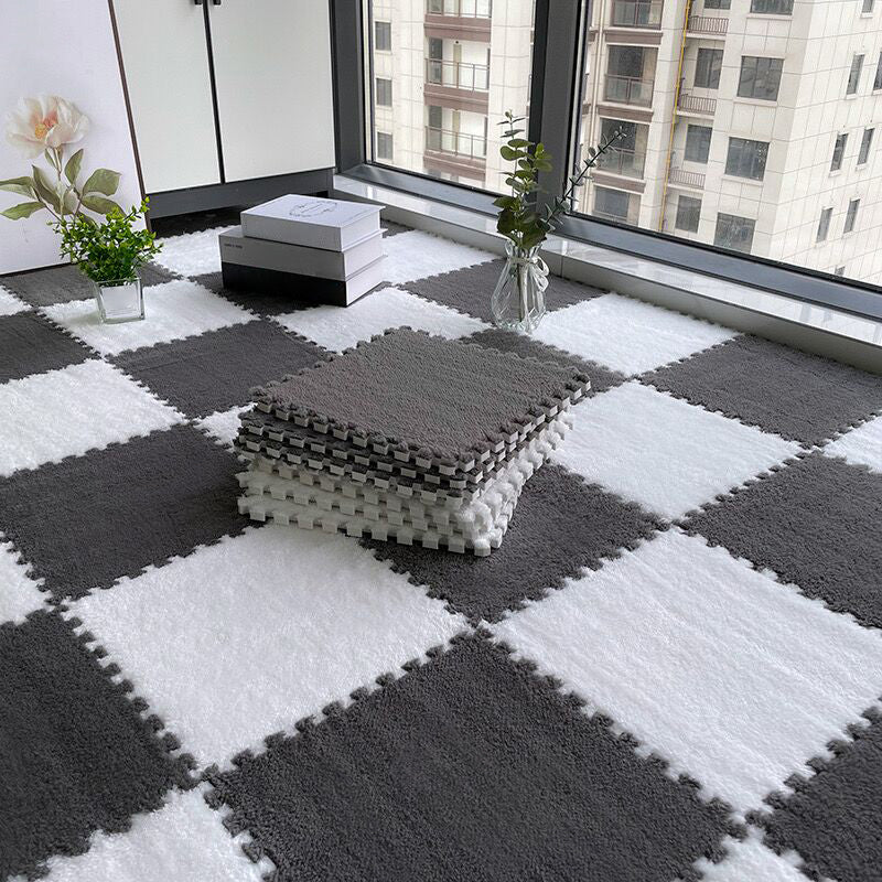 Multi-Color Level Loop Carpet Tile Non-Skid Interlocking Bedroom Carpet ...