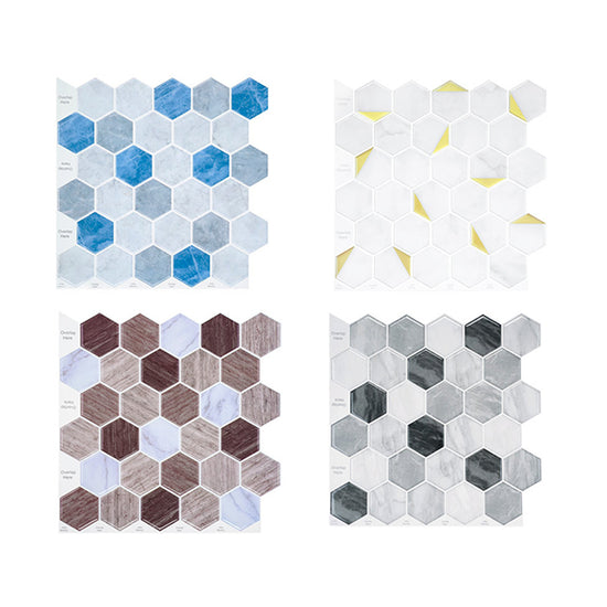 Peel & Stick Mosaic Tile Plastic Stain Resistant Plastic Peel & Stick ...