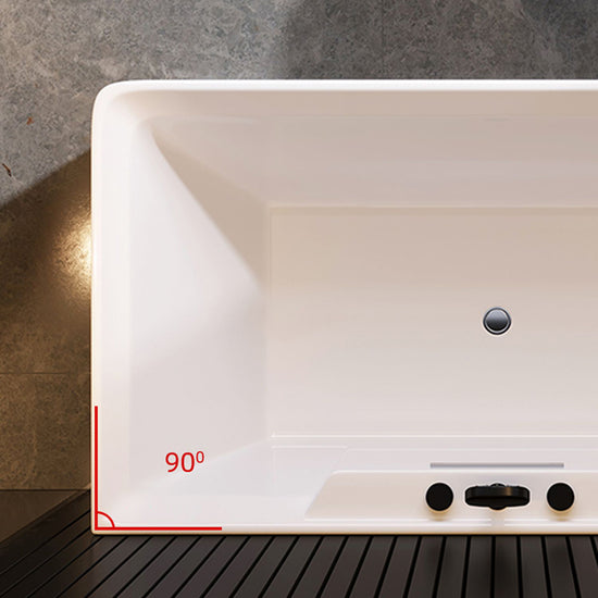 Contemporary Whirlpool / Soaking Bathtub Acrylic Rectangle Back to Wall ...