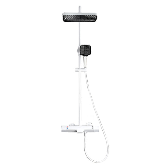 White Thermostatic Shower Set Bathroom Shower All Copper Household ...