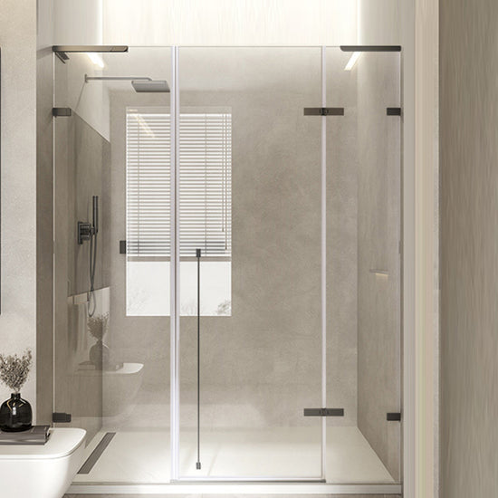 Transparent Glass Shower Door Simple One-line Hinged Shower Bath Door ...