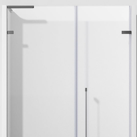 Transparent Glass Shower Door Simple One-line Hinged Shower Bath Door ...