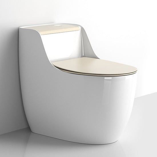 Modern Floor Mounted Ceramic Toilet One Piece Flush Toilet with Toilet ...