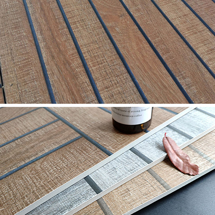 Modern Style Floor Tile Straight Edge Rectangle Wood Effect Floor Tile ...