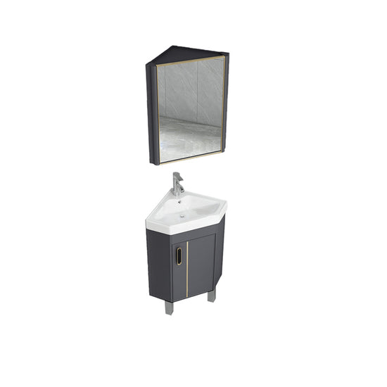 Contemporary Sink Vanity Triangular Wall Mounted Corner Bath Vanity ...