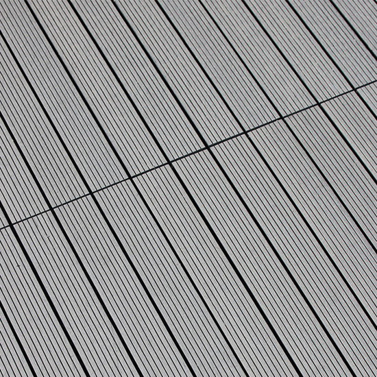 Polypropylene Deck Tile Kit 4-Slat Interlocking Patio Tiles Outdoor ...