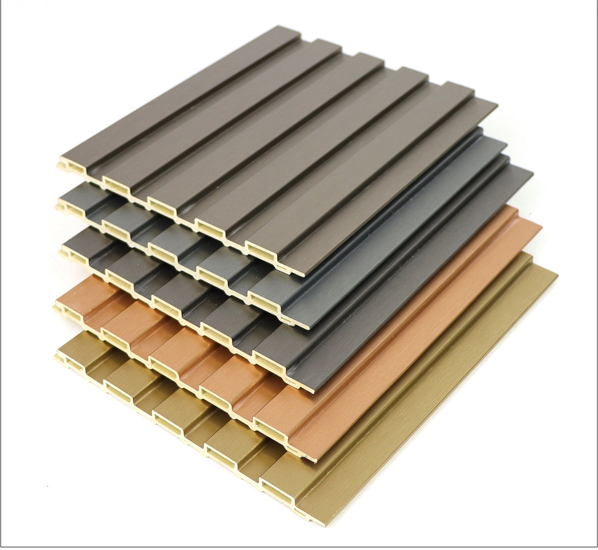 Modern Wood Paneling Smooth Wall Interior Wood Plank Set of 10 - Clearhalo