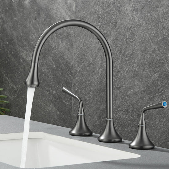 Modern Bathroom Faucet Two Handle Temperature Control Bathtub Faucet ...