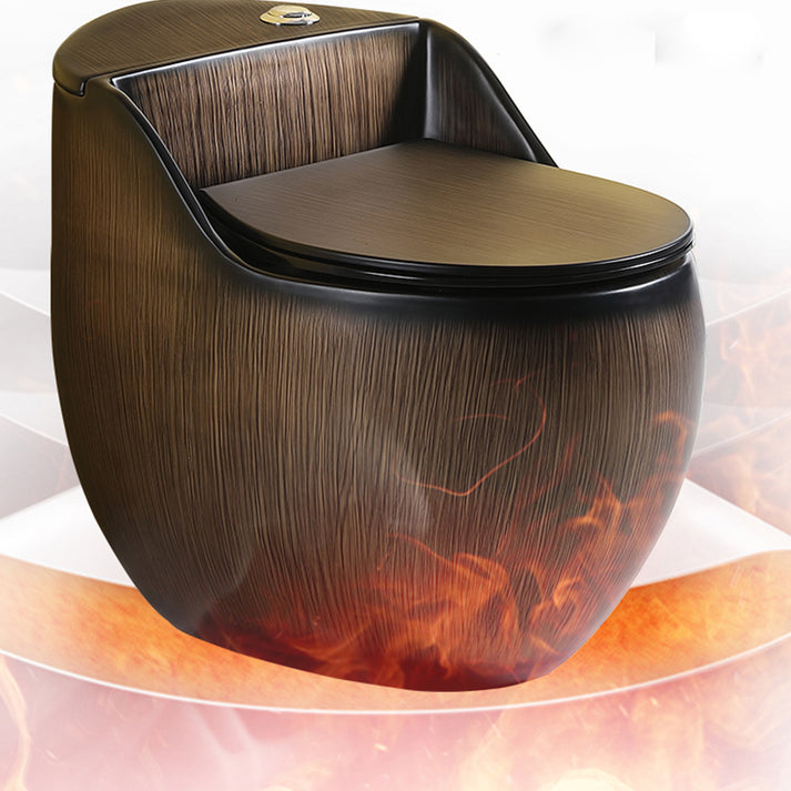 Contemporary Skirted Siphon Jet Toilet Bowl One Piece Urine Toilet with ...