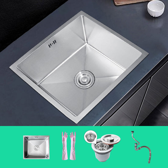 Rectangle Stainless Steel Sink Single Bowl Modern Kitchen Sink with ...