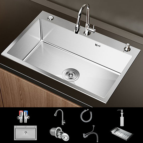 Contemporary Style Kitchen Sink Stainless Steel Non-slip Kitchen Sink ...