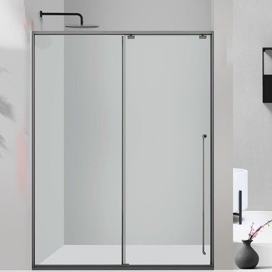 One-shaped Transparent Glass Shower Door, Semi-frameless Shower Single ...