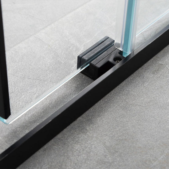One-shaped Transparent Glass Shower Door, Semi-frameless Shower Single ...