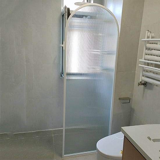 White Full Frame Single Fixed Panel, Half Partition Arched Waterproof ...