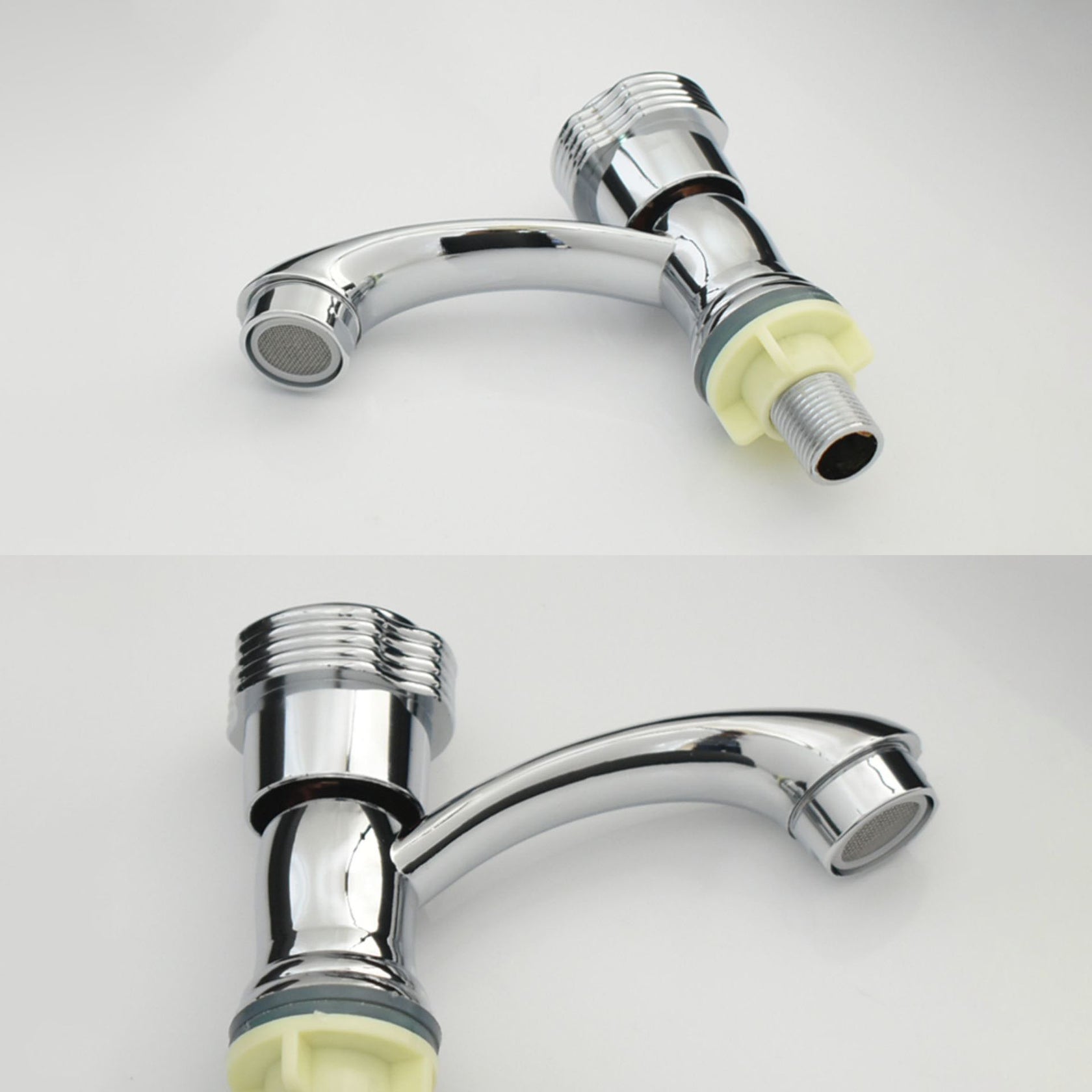 Modern Bathroom Faucet Chrome Knob Handle with Water Hose Vessel Sink ...