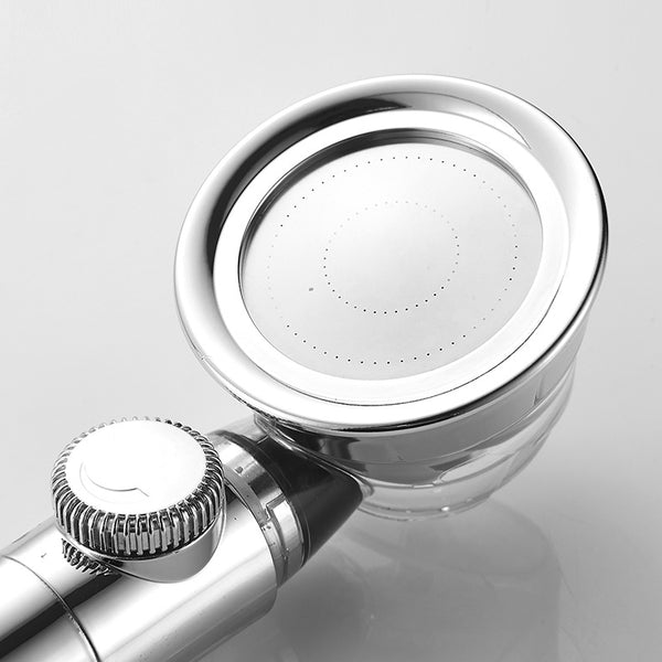 Modern Standard Shower Head Round Metal Adjustable Spray Pattern ...