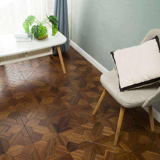 Indoor Laminate Floor Teak Wooden Medium Geometric Waterproof Laminate ...