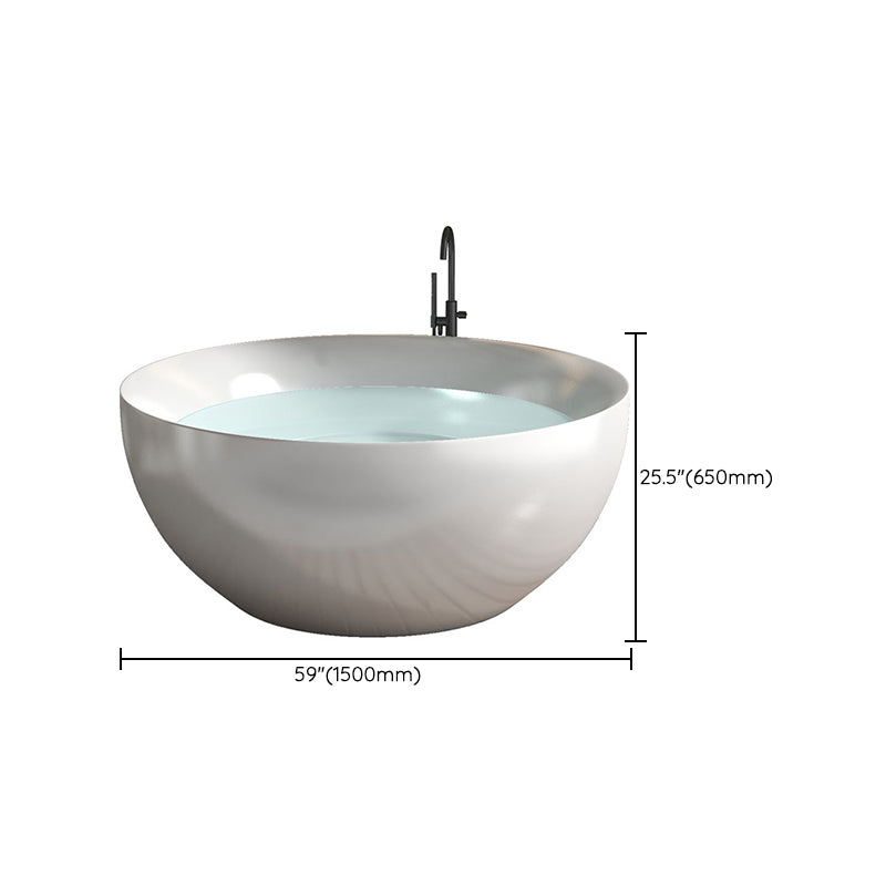 Round Soaking Stand Alone Bathtub Antique Finish Back to Wall Bath Tub ...