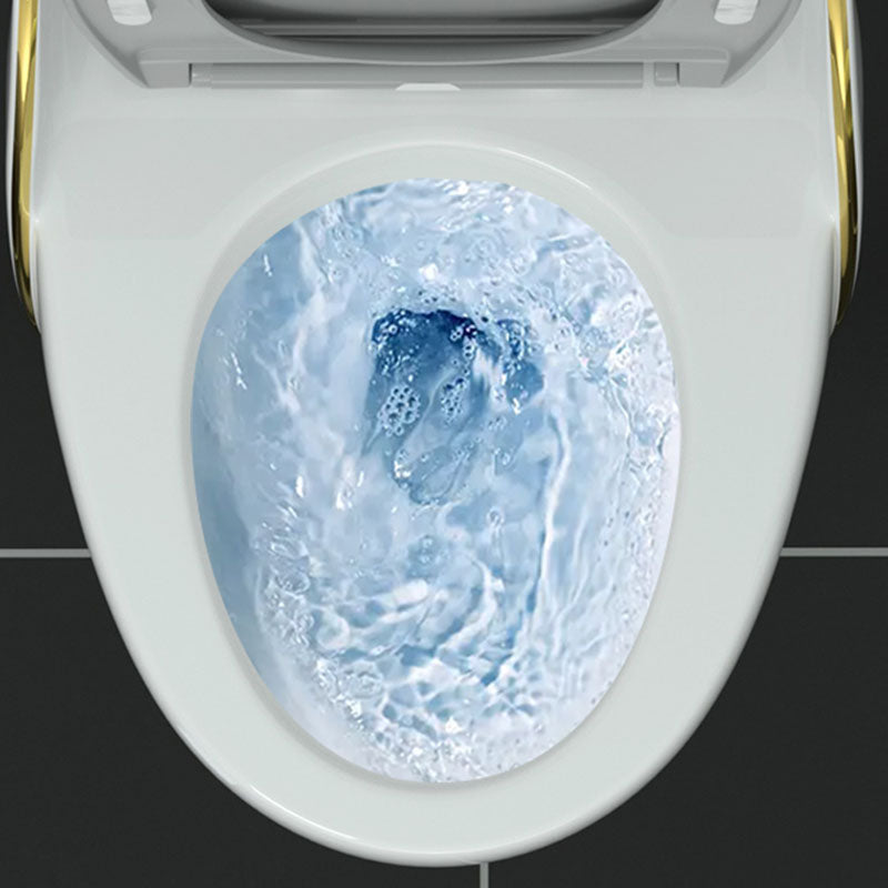 Modern Toilet Bowl Floor Mounted Porcelain Round All-In-One Flush ...