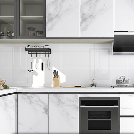 Rectangular PVC 12" X 23" 6-Pack Peel and Stick Wall Tile Kitchen and ...