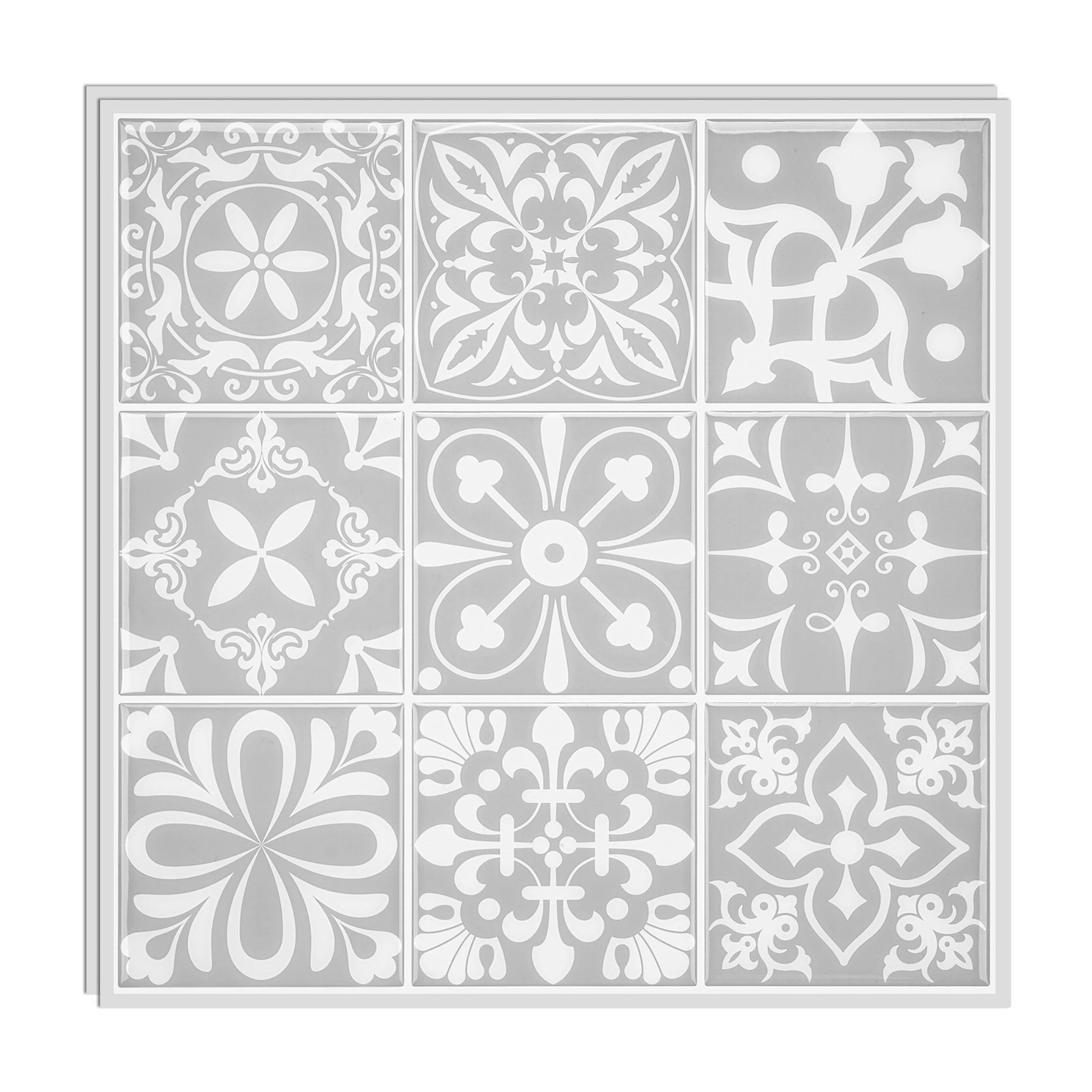 Mosaic Tile Peel and Stick Wall Tile Modern Style Wallpaper with Square ...