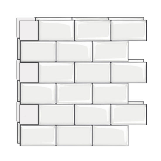 Mosaic Tile Peel and Stick Wall Tile Modern Style Wallpaper with Square ...