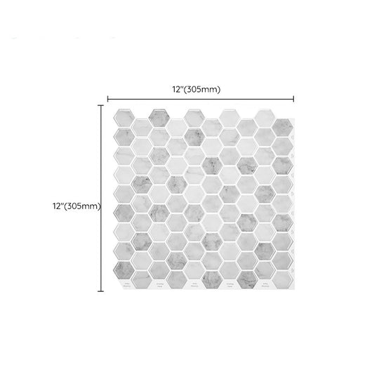 Mosaic Tile Peel and Stick Wall Tile Modern Style Wallpaper with Square ...