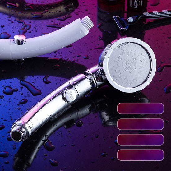 Contemporary Shower Combo Handheld Shower Head Plastic Wall-Mount Round ...
