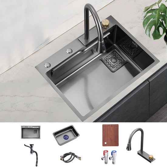 Modern Kitchen Sink Single Basin Kitchen Sink with Soundproofing ...