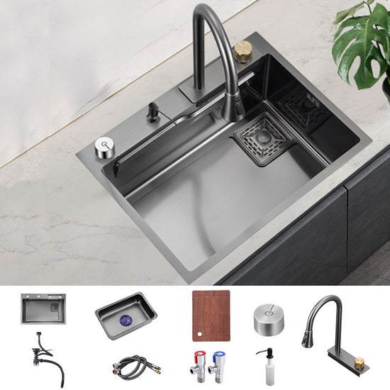 Modern Kitchen Sink Single Basin Kitchen Sink with Soundproofing ...