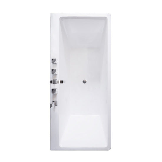 Acrylic Rectangular Bathtub Drop-in Soaking Bathtub , 29.53-inch Wide ...