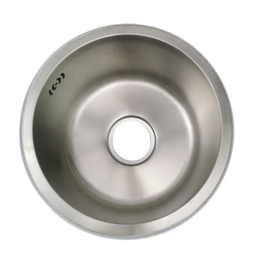Round Stainless Steel Sink Single Bowl Undermount Sink with Basket ...