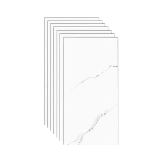 Rectangular White Tile Modern Straight Edge Polished Wall Tile - Clearhalo