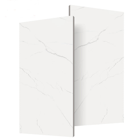 Rectangular White Tile Modern Straight Edge Polished Wall Tile - Clearhalo