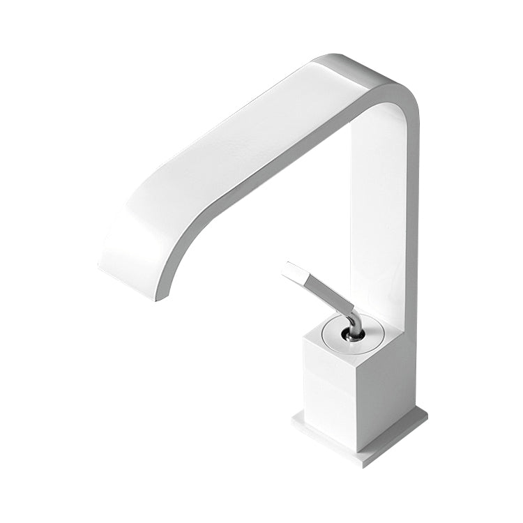 Waterfall Spout Widespread Lavatory Faucet Modern Metal Widespread Sink ...