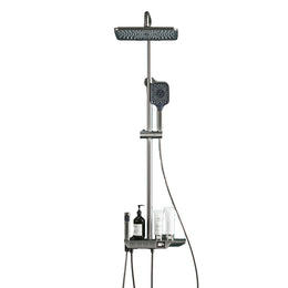 Chrome Shower System Modern Wall Mounted Shower Combo for Bathroom ...