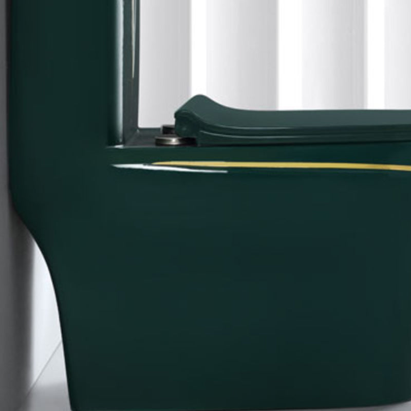 Traditional Green Ceramic Flush Toilet Floor Mounted Urine Toilet for ...