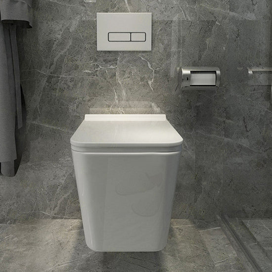 Modern Ceramic Flush Toilet White Wall Hung Toilet Bowl for Washroom ...