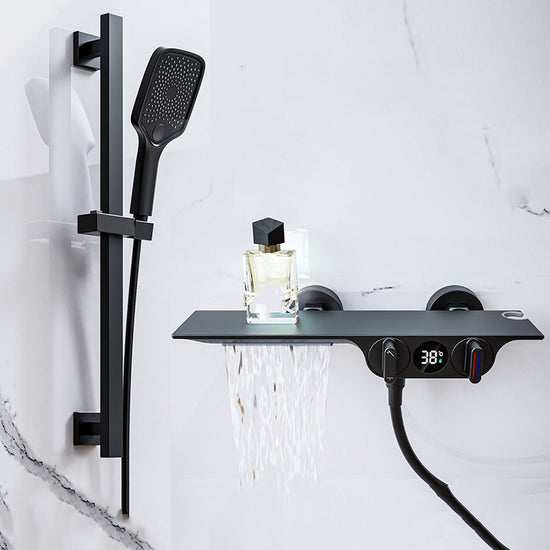 Wall Mounted Shower Combo Temperature Control Shower System with ...