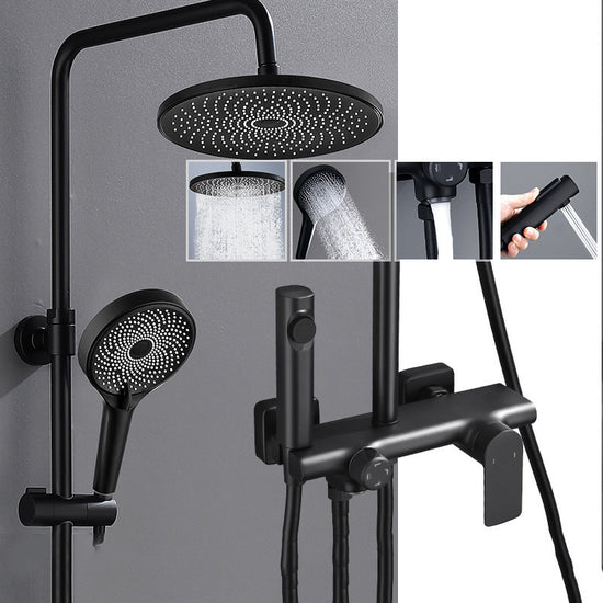 Temperature Control Shower System Valve Included Brass Wall Mounted ...