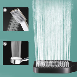 Contemporary Square Handheld Shower Head 3 Setting Spray Head - Clearhalo