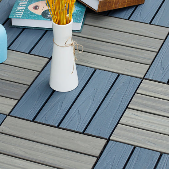 Composite Decking Tiles Interlocking Striped Pattern Patio Flooring ...