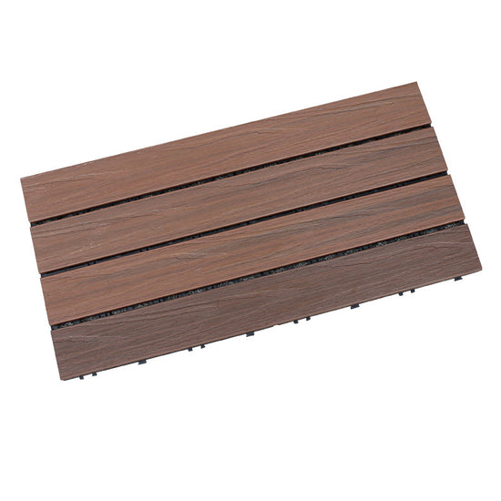 Composite Decking Tiles Interlocking Striped Pattern Patio Flooring ...