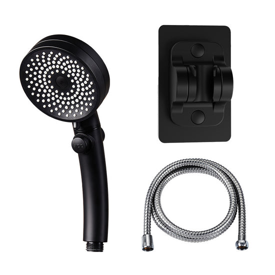 Plastic Hand Shower Round Adjustable Spray Pattern Hand Shower - Clearhalo