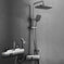 Modern Push Button Shower System Slide Bar Included Shower Head Combo ...