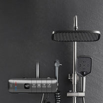 Modern Push Button Shower System Slide Bar Included Shower Head Combo ...