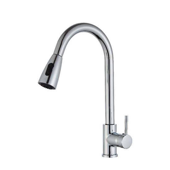Modern Spray Kitchen Faucet Brass Pulldown Sprayer Swivel Spout Bridge ...