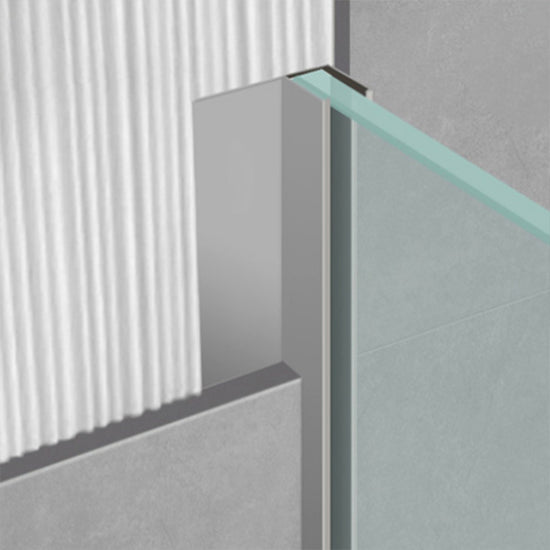 Fixed Frameless Shower Screen Half Partition Bathroom Shower Screen ...