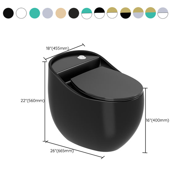 Contemporary Ceramic Flush Toilet One Piece Toilet Bowl for Bathroom ...