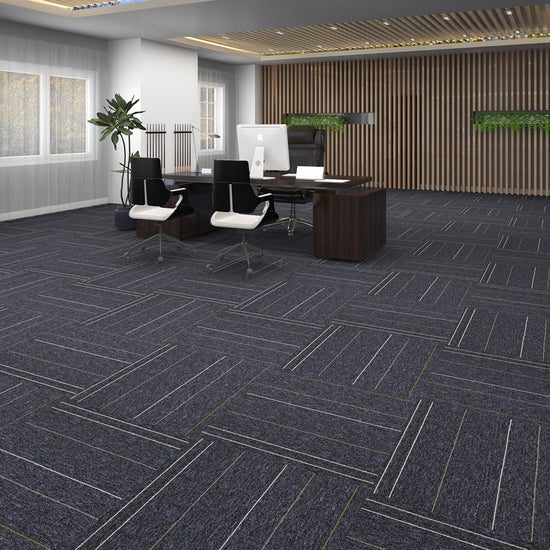 Carpet Tiles Solid Color Stain Resistant Multi Level Loop Indoor Carpet ...
